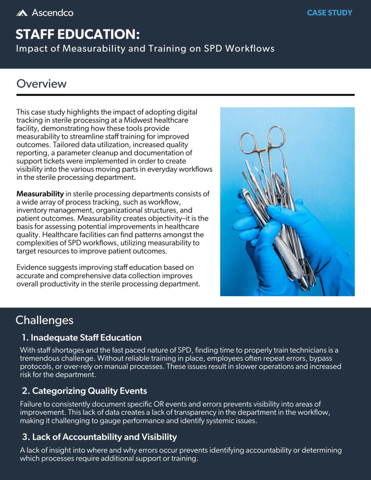 SPD Staff Education: The Impact of Measurability and Training